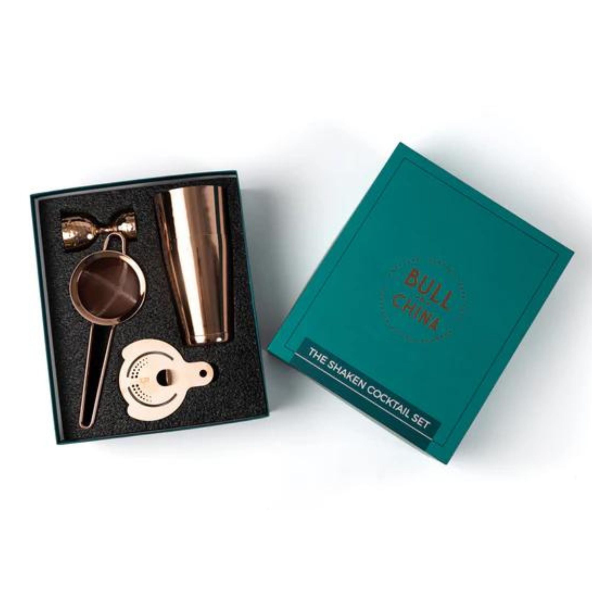 Bull in China Shaken Cocktail Set in Hawthorne Copper | Urban River Spirits