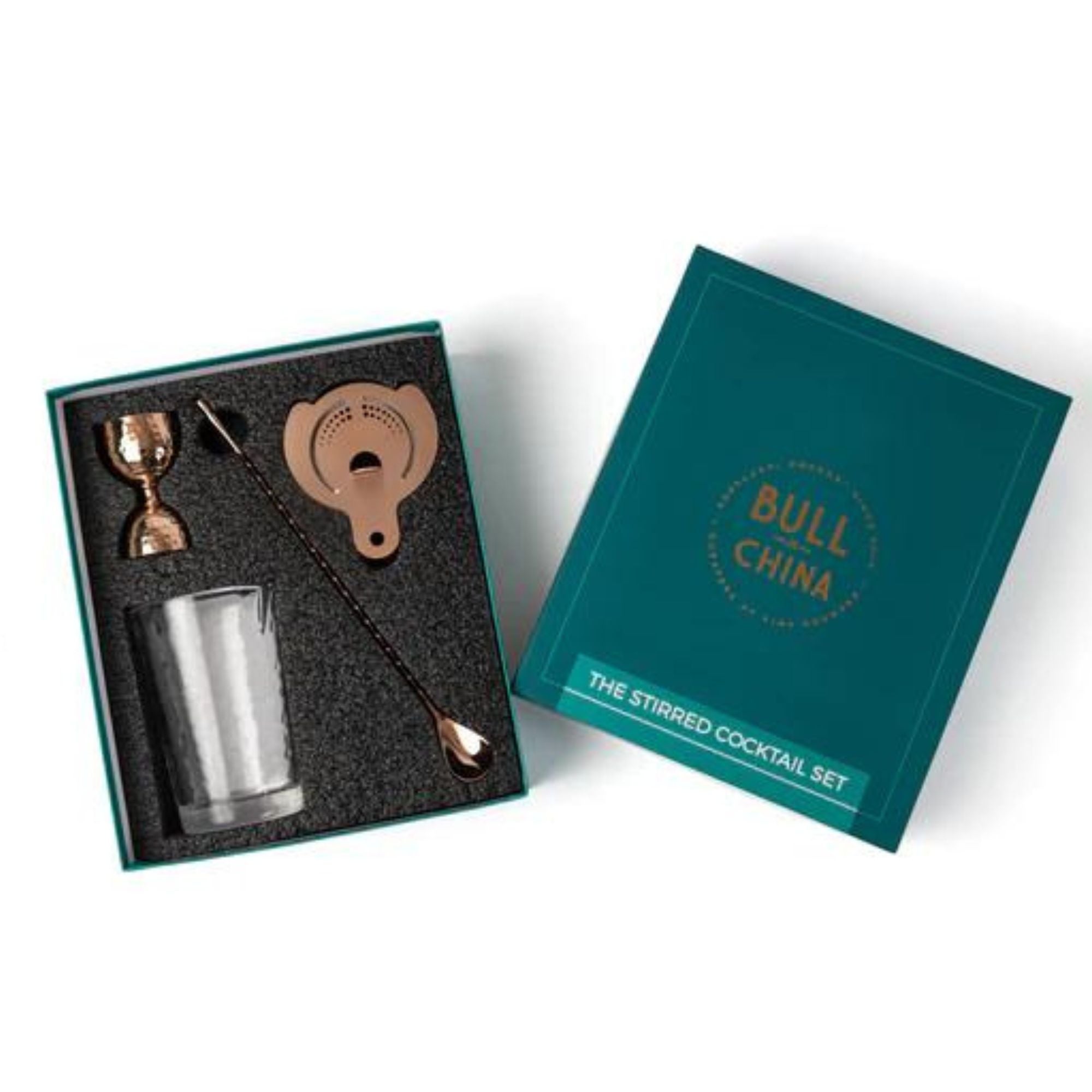 Bull in China Stirred Cocktail Set in Hawthorne Copper | Urban River ...